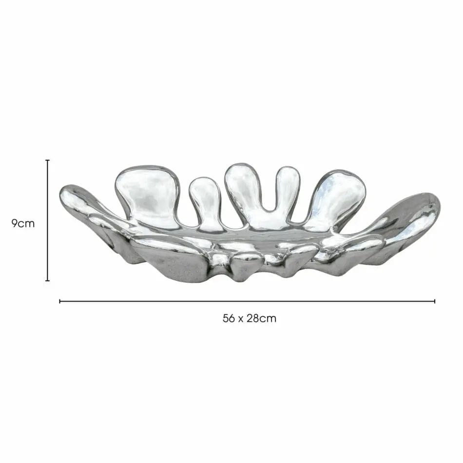 Silver Ceramic Splash Dish - houseintown.uk